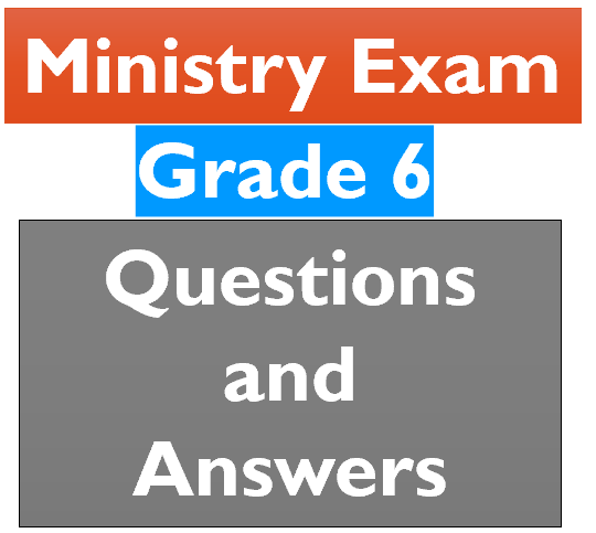 Grade 6 Ministry Exam Questions and Answers [PDF]